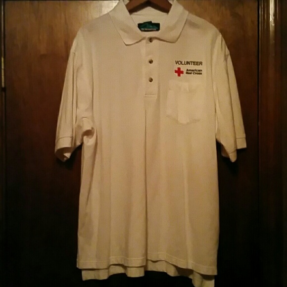 Tri-Mountain | Shirts | Trimountain Volunteer Red Cross White Polo ...